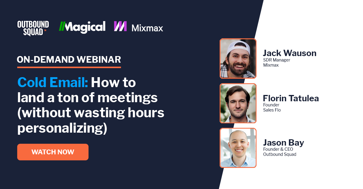 Cold Email: How to land a ton of meetings (without wasting hours ...